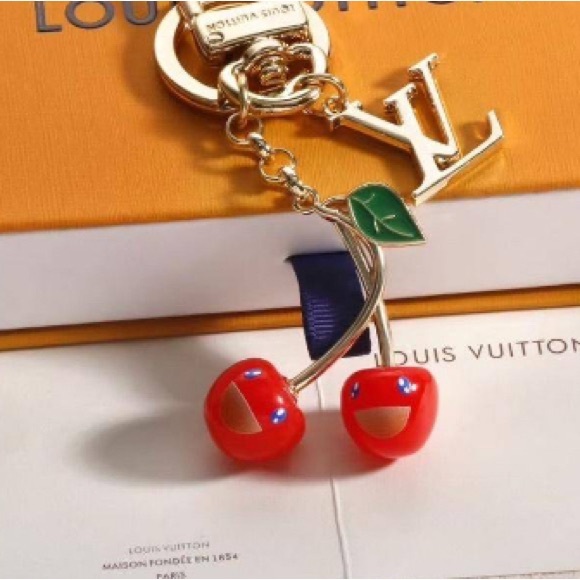 Louis Vuitton | Accessories | Louis Vuitton Gold And Red Cherry Key ...